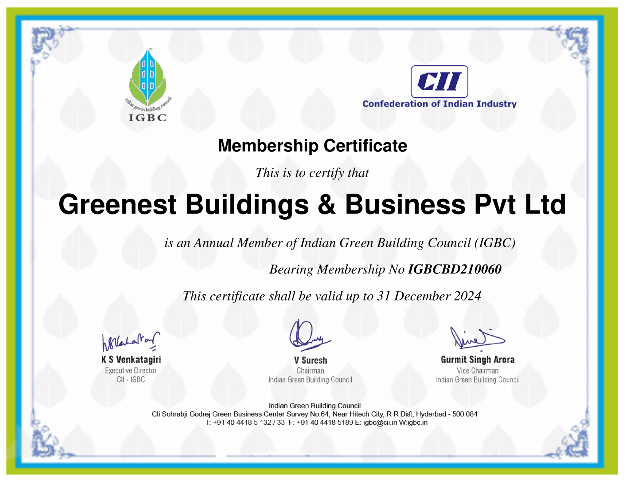 IGBC Membership | Greenest Buildings